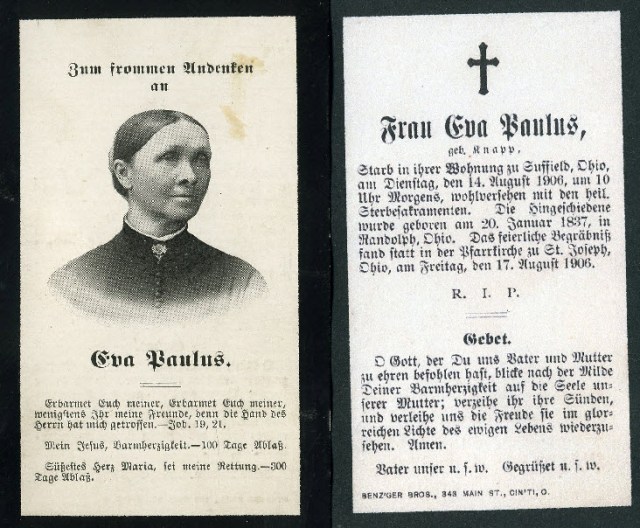 KNAPP_PAULUS_Eva_Funeral_Card | Knapp Notes